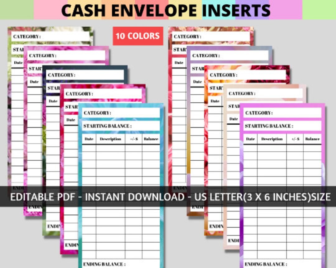 Budget Planner Cash Envelopes Budgeting Saving Money Organizer for Cash ...