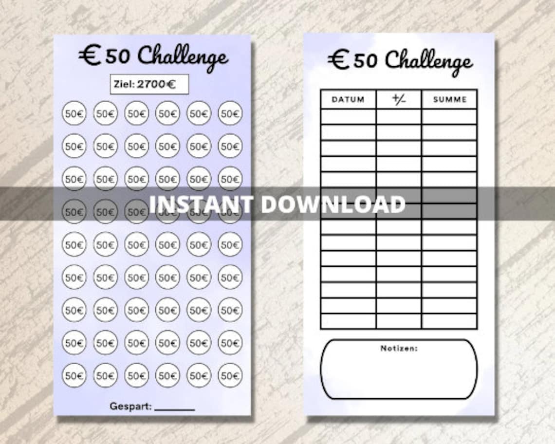 Spar-challenge / Sparen Mit Challenges / 18 Spar Challenges - Etsy