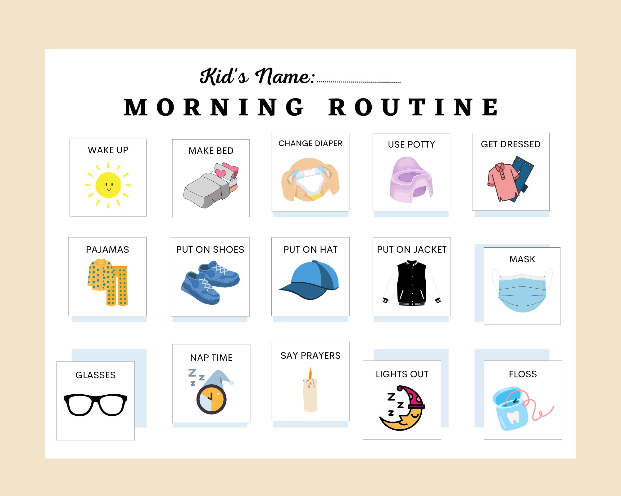 300 Editable Daily Routine Cards Toddler Routine Chart Daily - Etsy ...