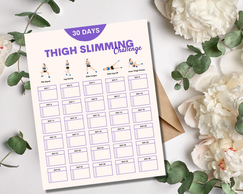 Fitness Planner Printable 30 Days Challenge Fitness Tracker - Etsy