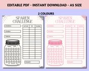 Sparchallengessparglas 1, 2, 5 ,10 ,20 ,50 Spar Challenges in A5 Size ...