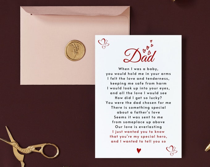Daddy Poem Card Printable, Handprint Art Craft, Editable Poem Wall Art ...