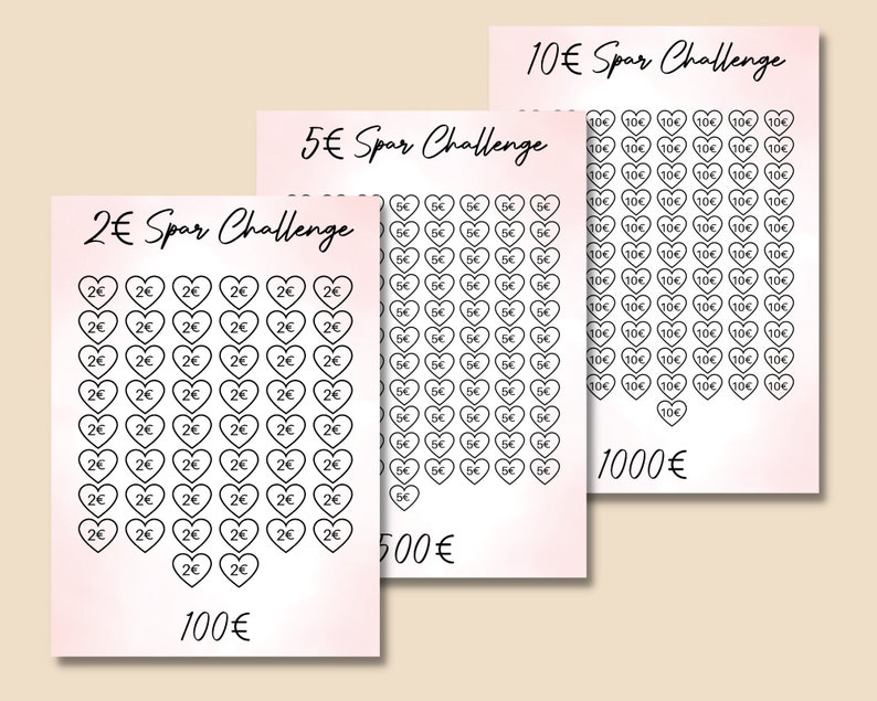 Cloud Spar Challenge Euro Spar-Challenge PDF-Download - Etsy.de