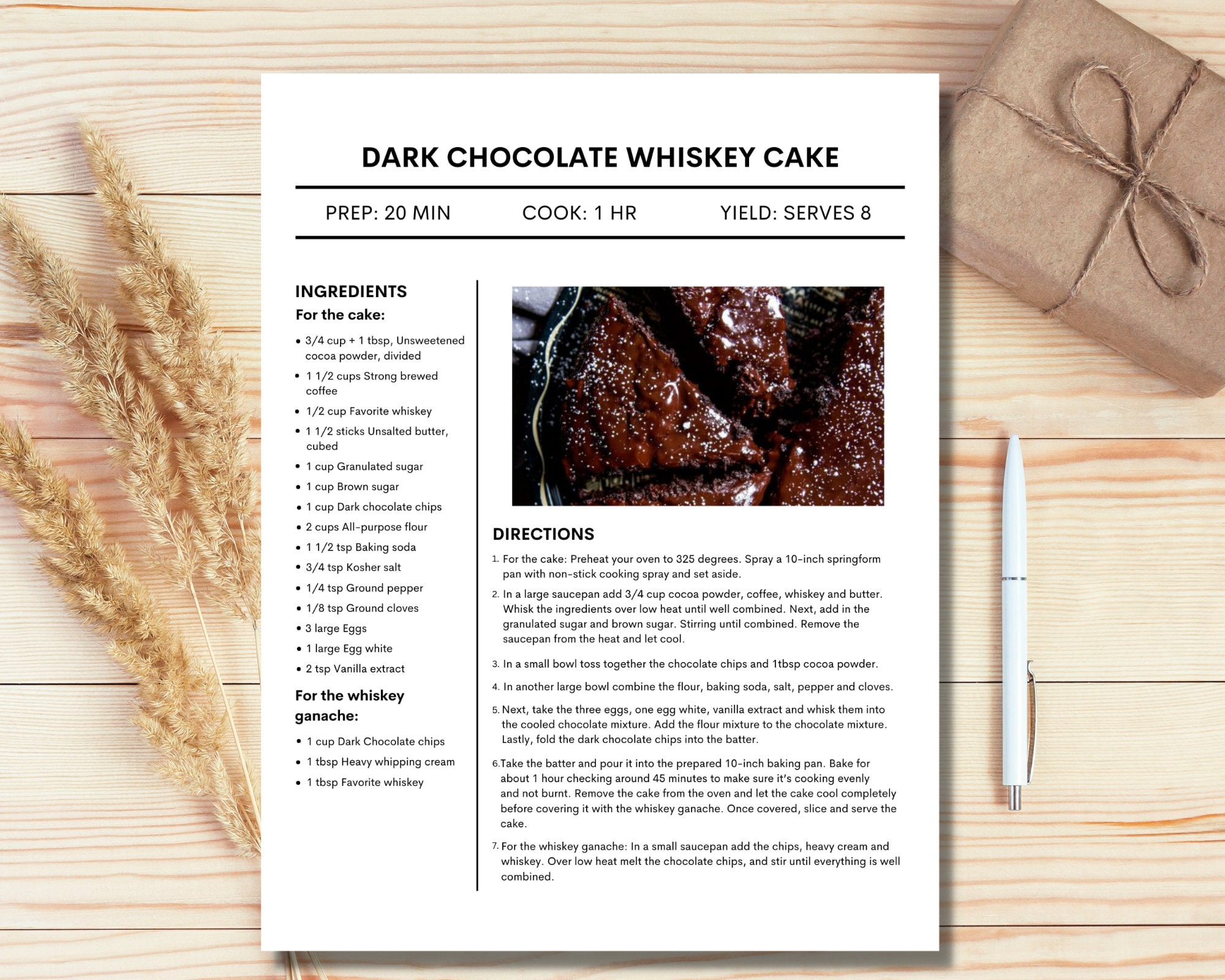 Modern Recipe Template BUNDLE, Printable Recipe Template, Recipe Card ...