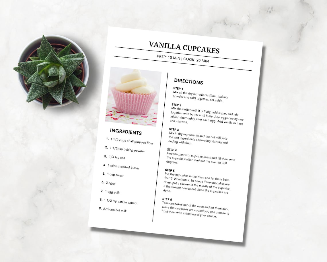 Recipe Book Template, EDITABLE Recipe Sheet Template, Recipe Cards ...