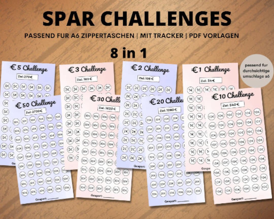 Spar-challenge / Sparen Mit Challenges / 18 Spar Challenges Bundle ...