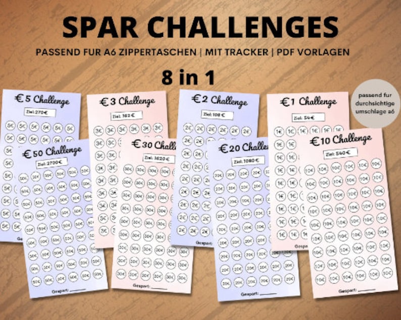 Spar-challenge / Sparen Mit Challenges / 18 Spar Challenges - Etsy