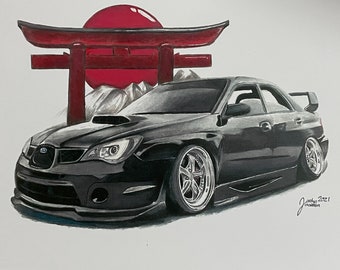 Subaru Drawing - Etsy