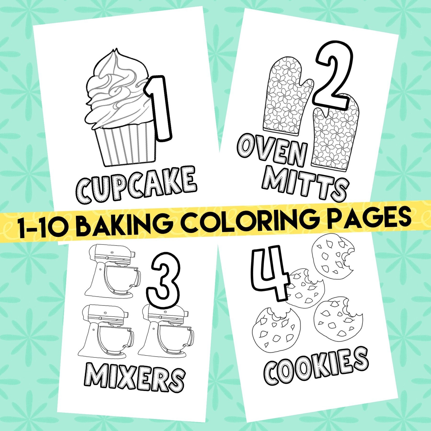 Kids Baking Coloring Pages