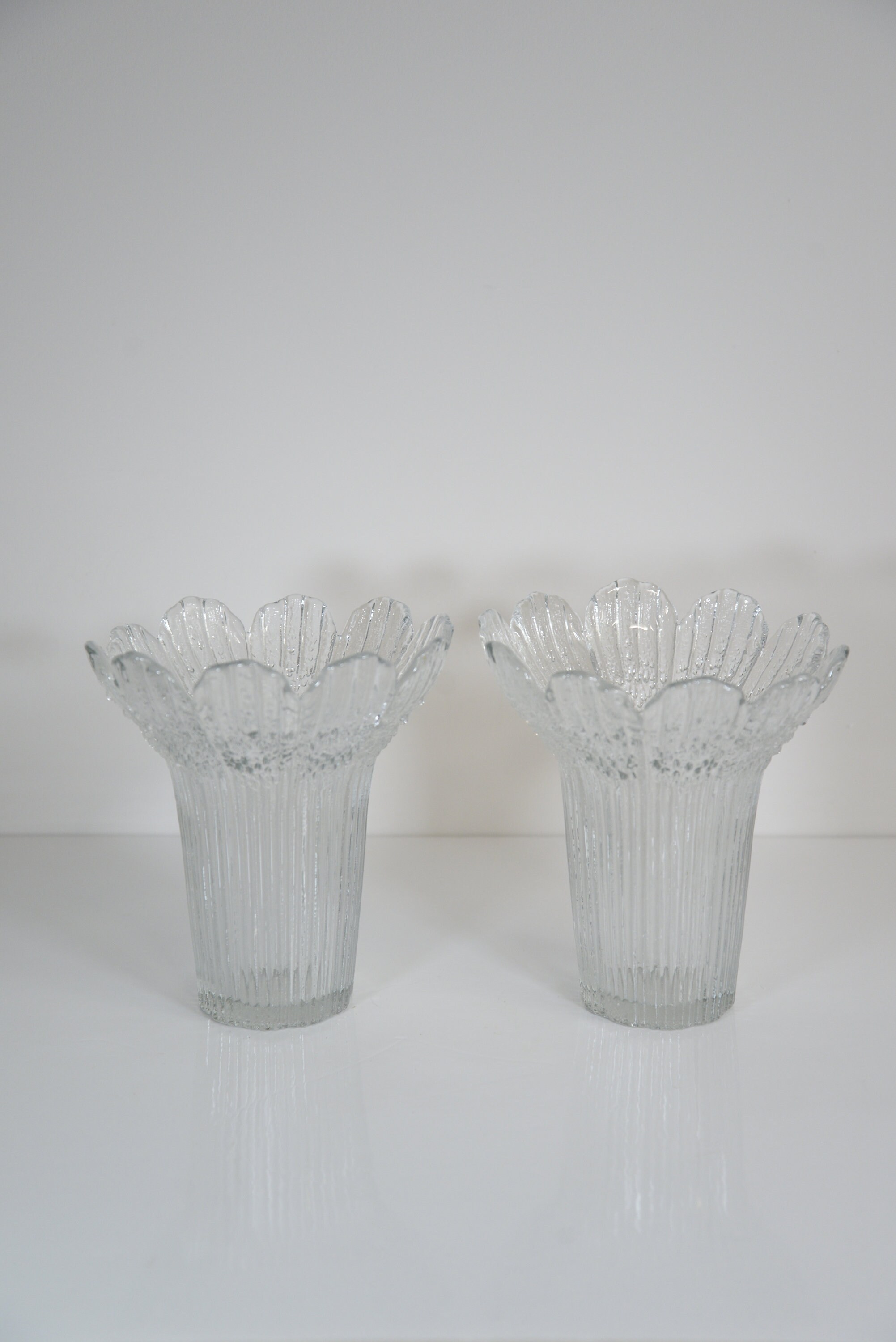 Pair of Vintage 1960s Glass Petal Vases Designed by Pertti - Etsy