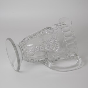 Vintage 1901 Pressed Glass Pitcher Oregon Pattern 7.5 Inches Tall EAPG ...
