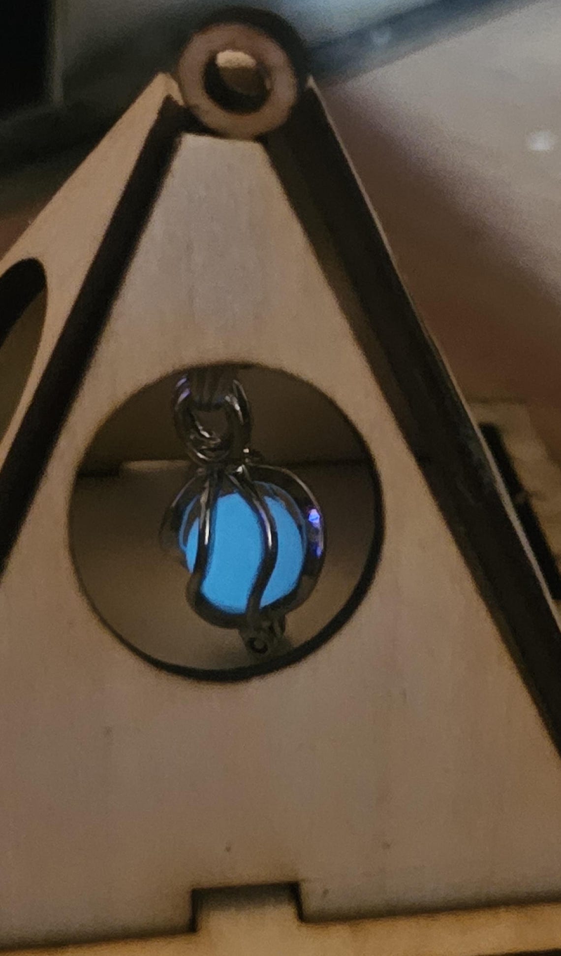 Hand Crafted 2 1/2 Inch Wooden Pyramid car Charm-rear View Mirror ...