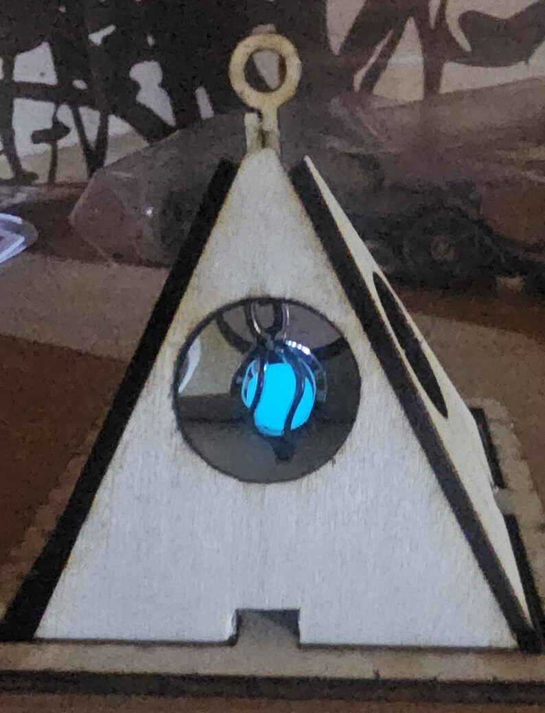 Hand Crafted 2 1/2 Inch Wooden Pyramid car Charm-rear View Mirror ...