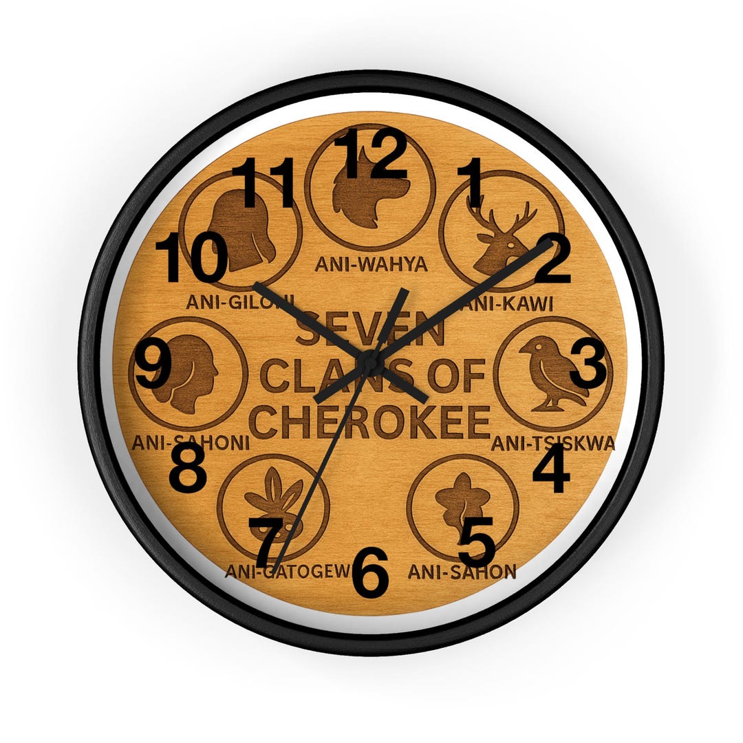 Cherokee Clans Wall Clock: Native American Boho Home Decor - Etsy