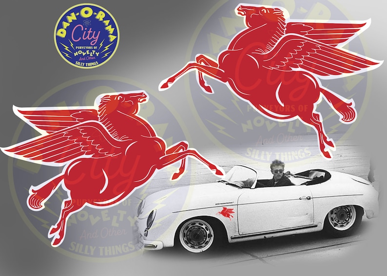 Fat Pegasus Racing Sticker - Historic Novelty Decal - Etsy