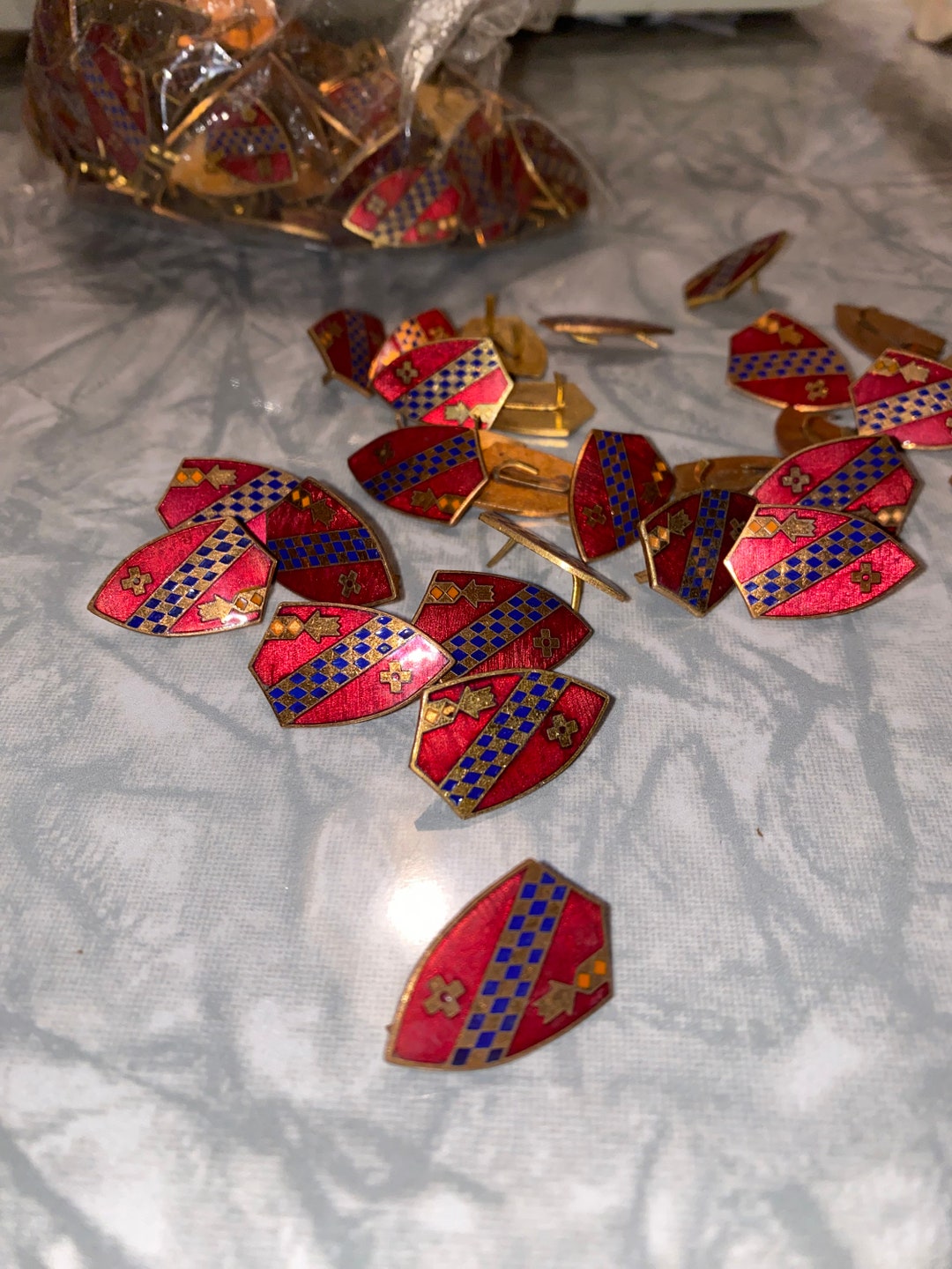 1940s Buick Glass Enamel Emblem Finding - Etsy