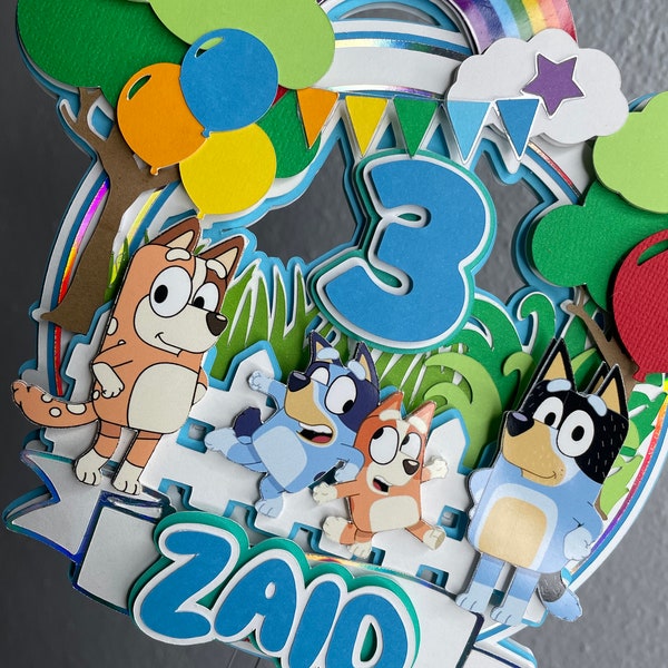 Bluey Cake Topper - Etsy