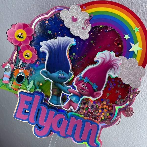 Trolls Cake Toppers - Etsy