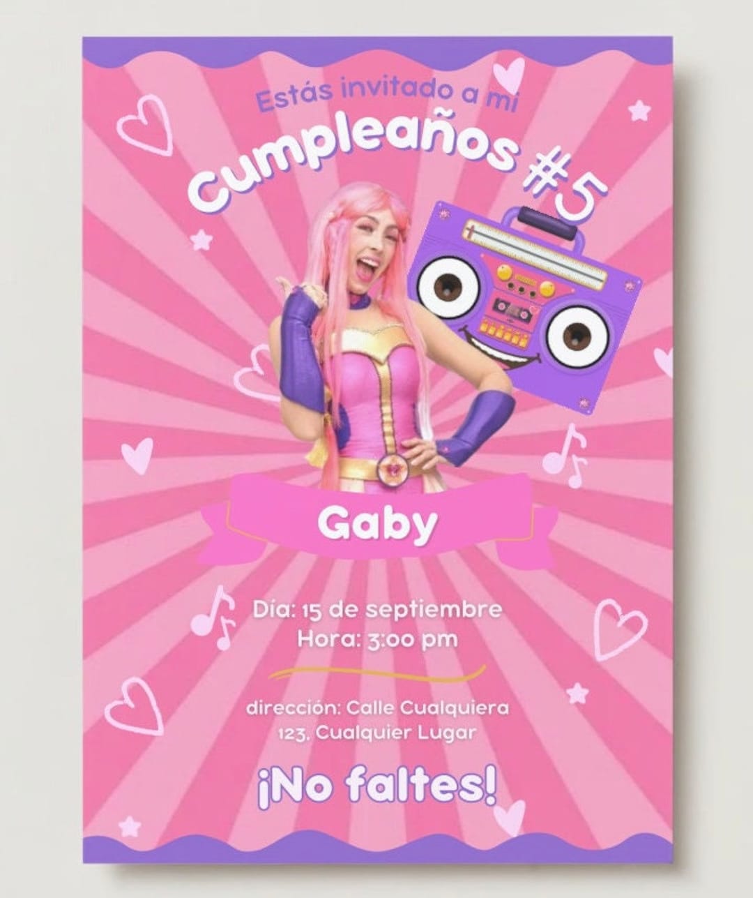 Invitación de cumpleaños de Luli Pampín - Etsy México