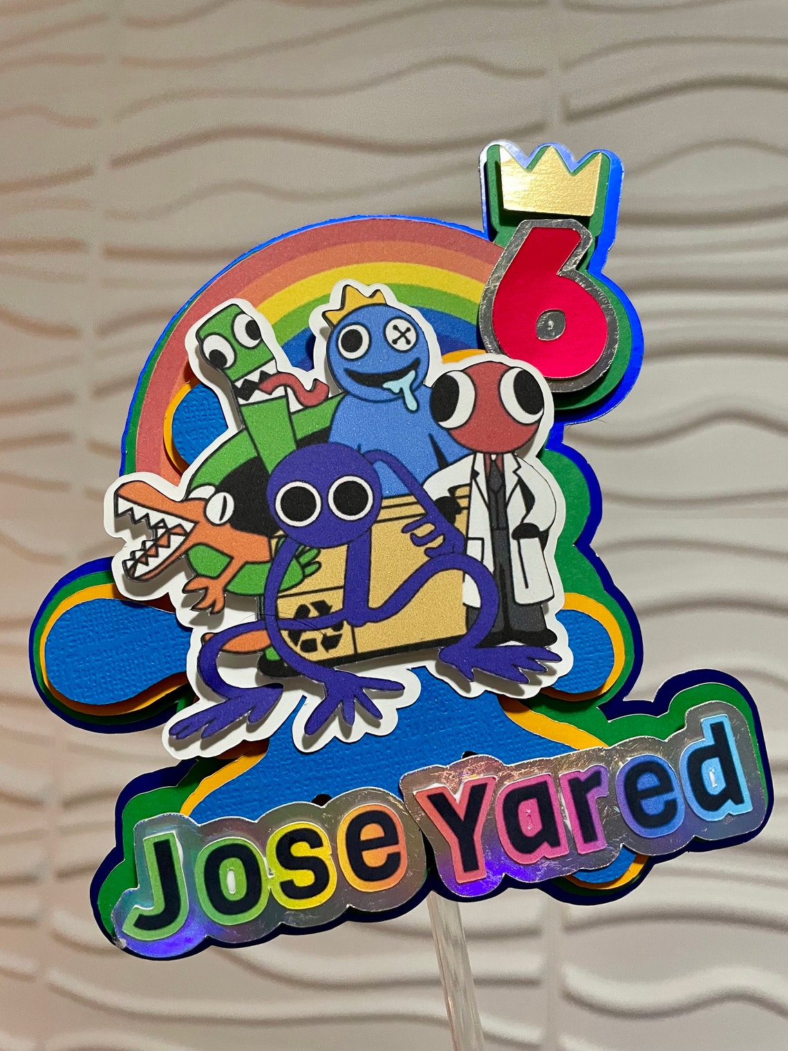 Rainbow Friends Cake Topper - Etsy