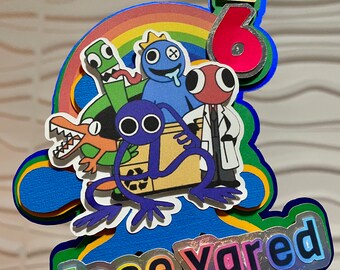 Roblox Rainbow Friends Cake Topper - Etsy