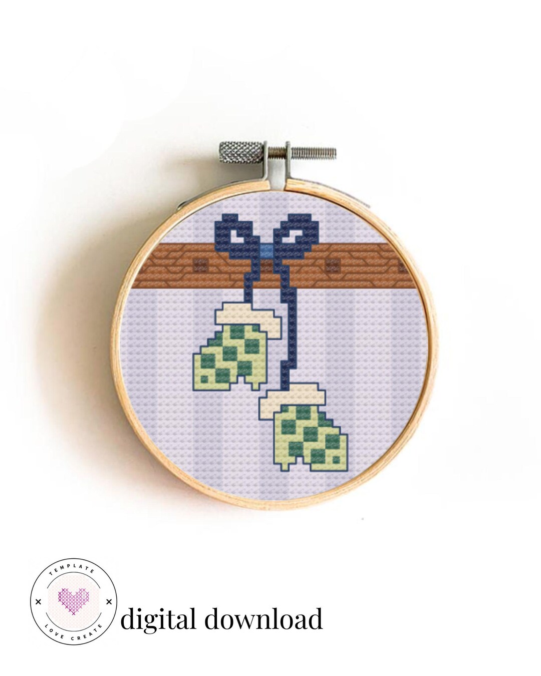 Cozy Mittens Cross Stitch Pattern | Winter Mini Cross Stitch | PDF ...
