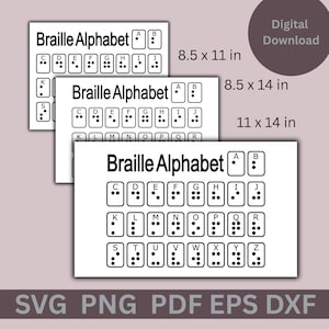 Braille Alphabet Flash Cards SVG | A-Z | Special Education Classroom ...
