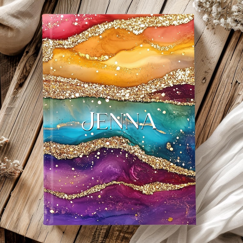 Custom Hardcover Journal Notebook, Personalized Women Writing Notebooks ...