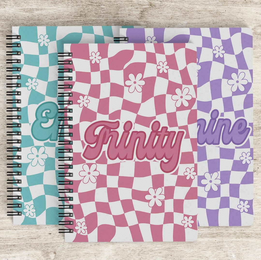 Girls Custom Notebook, Personalized Journal, Custom Spiral Notebook, Writing Notebooks, Kids ...