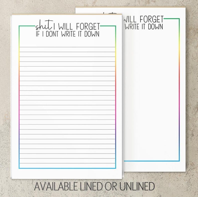 Funny Notepad, Custom Funny Stationery, Funny Notepad Gifts, Shit I ...