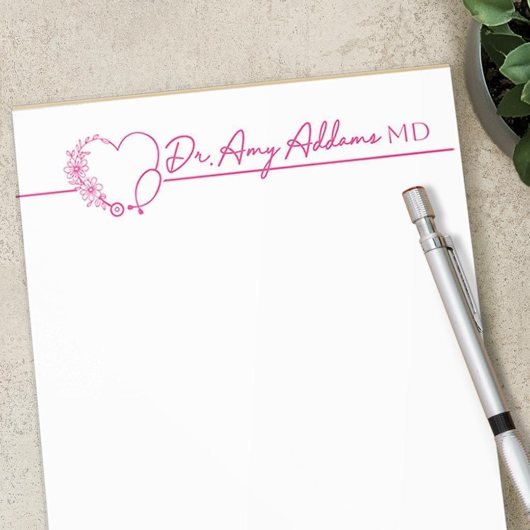 Personalized Doctor Note Pad, Custom Name Stationery, MD DVM Notepads ...