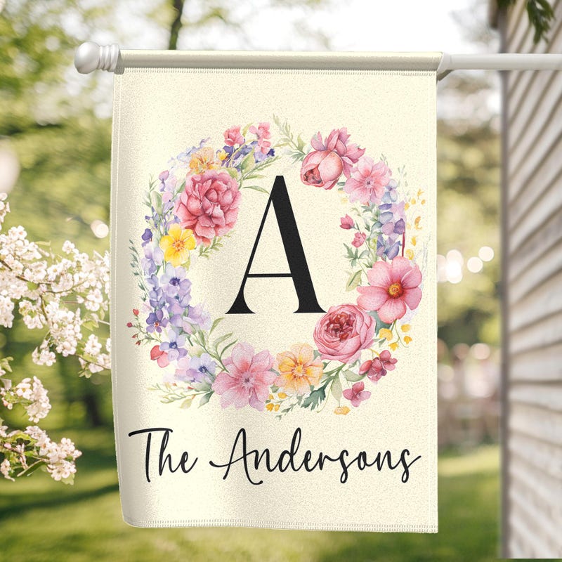 Monogram Garden Flag - Etsy