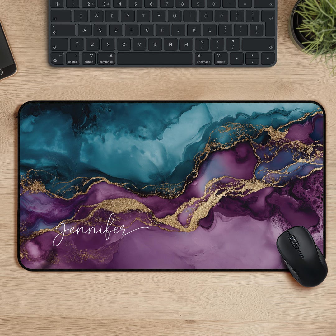 Womens Desk Mat Mousepad, Custom Desk Mat With Name, Large Desktop Mat ...