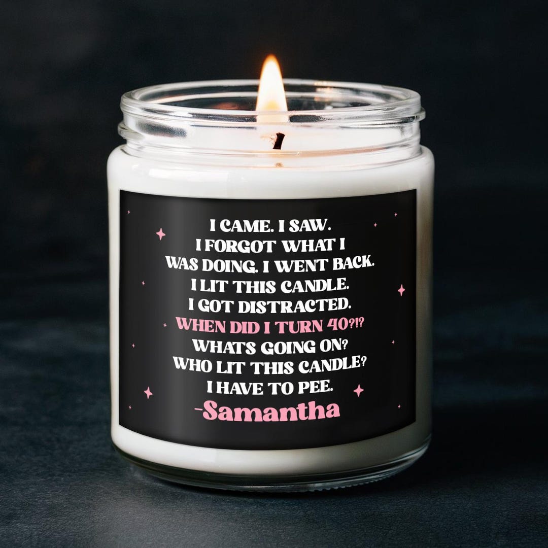 Funny Birthday Candle , Personalized 40th Birthday Candle, 50th ...
