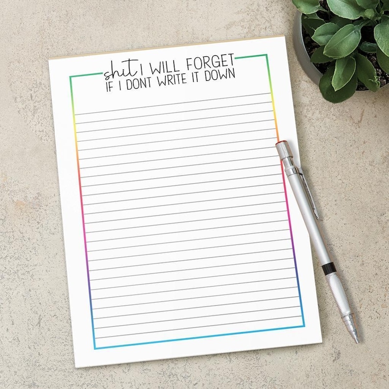 Funny Notepad, Custom Funny Stationery, Funny Notepad Gifts, Shit I ...