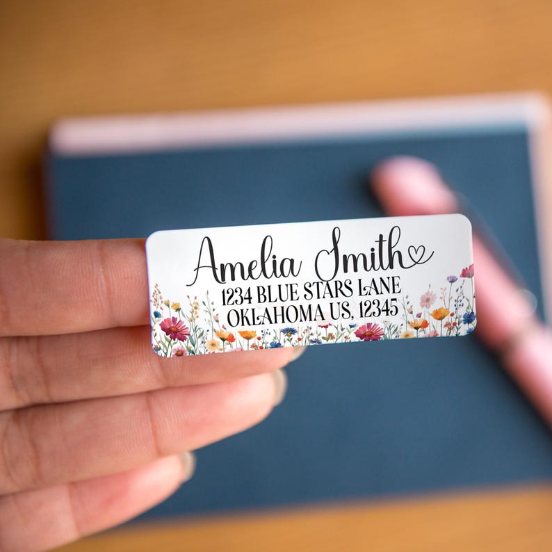 Wildflower Return Address Labels, Personalized Wildflower Address ...