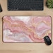 Personalized Pink Gold Desk Mat Mousepad With Name, Large Desktop Mats ...