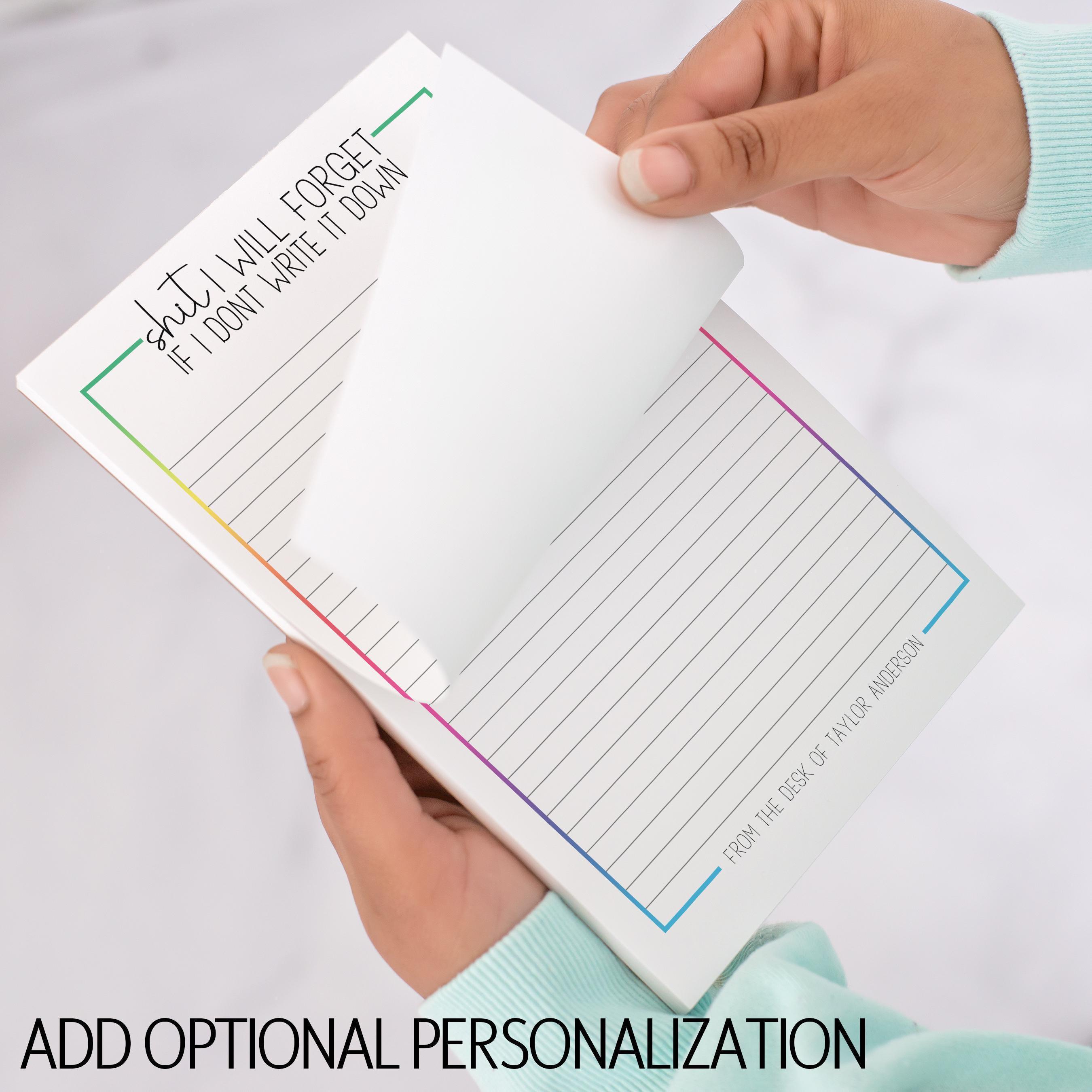 Funny Notepad, Custom Funny Stationery, Funny Notepad Gifts, Shit I ...