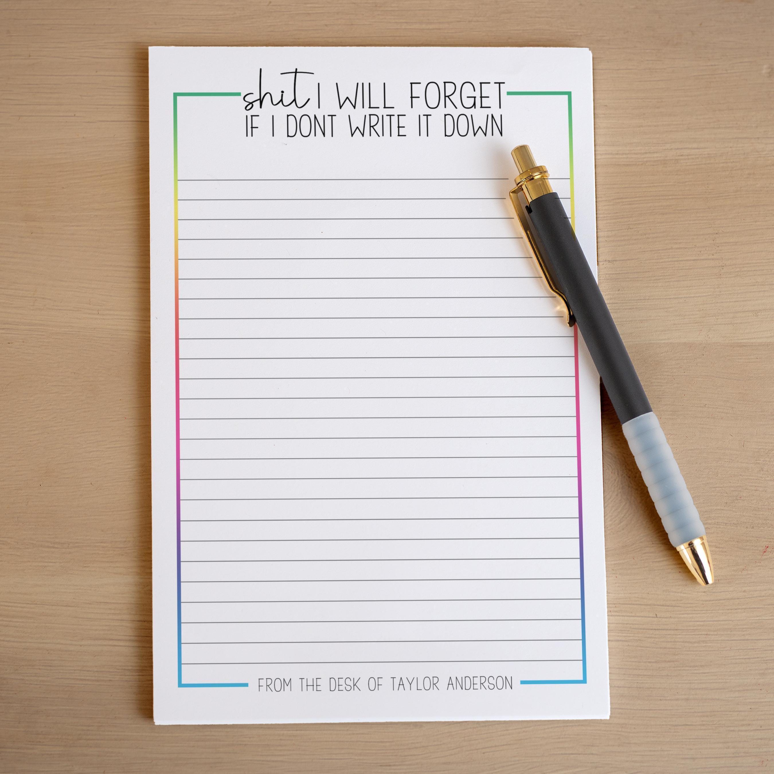 Funny Notepad, Custom Funny Stationery, Funny Notepad Gifts, Shit I ...