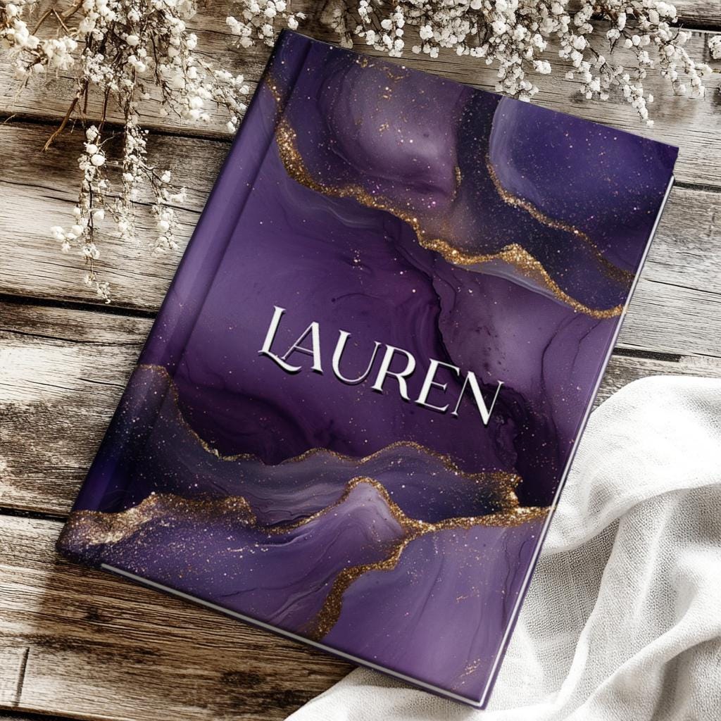 Custom Hardcover Journal Notebook, Personalized Women Writing Notebooks ...