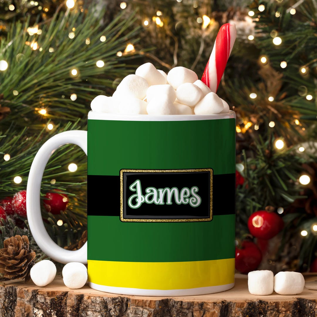 Personalized Christmas Coffee Mug, Funny Christmas Elf Coffee Mug ...