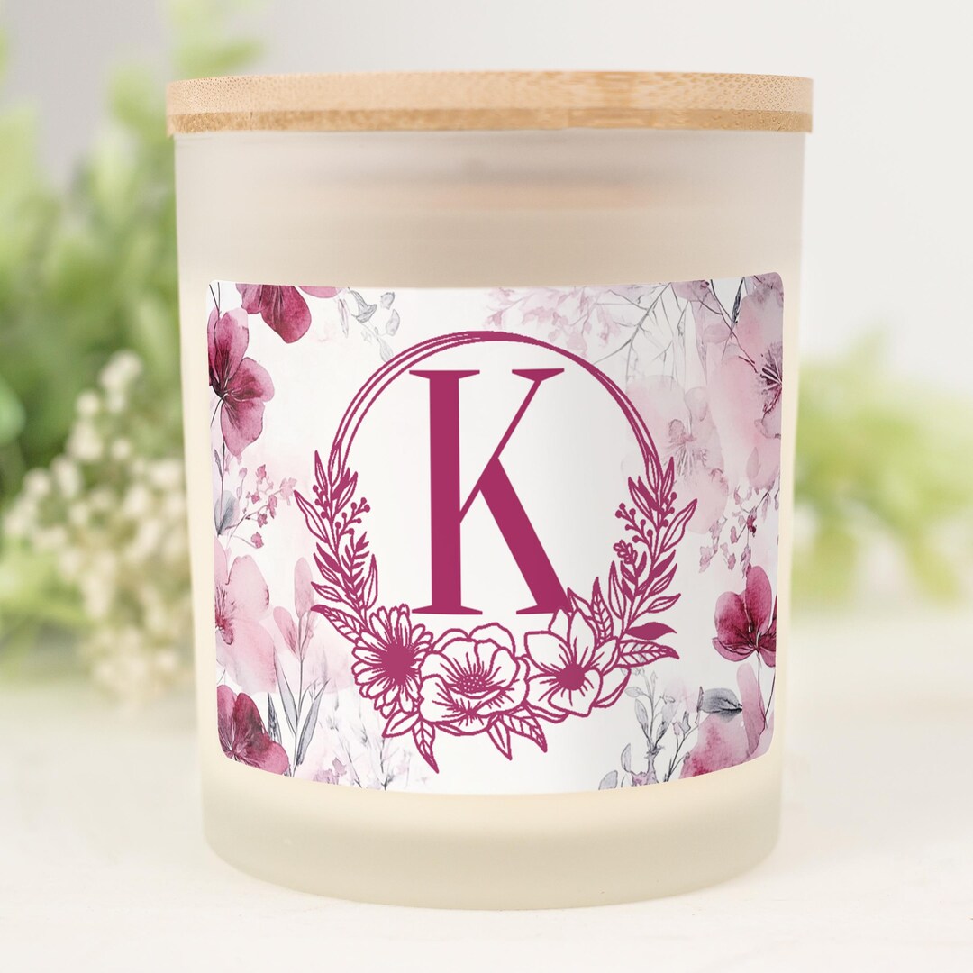 Personalized Monogram Candle, Custom Letter Initial Candles, Wedding ...