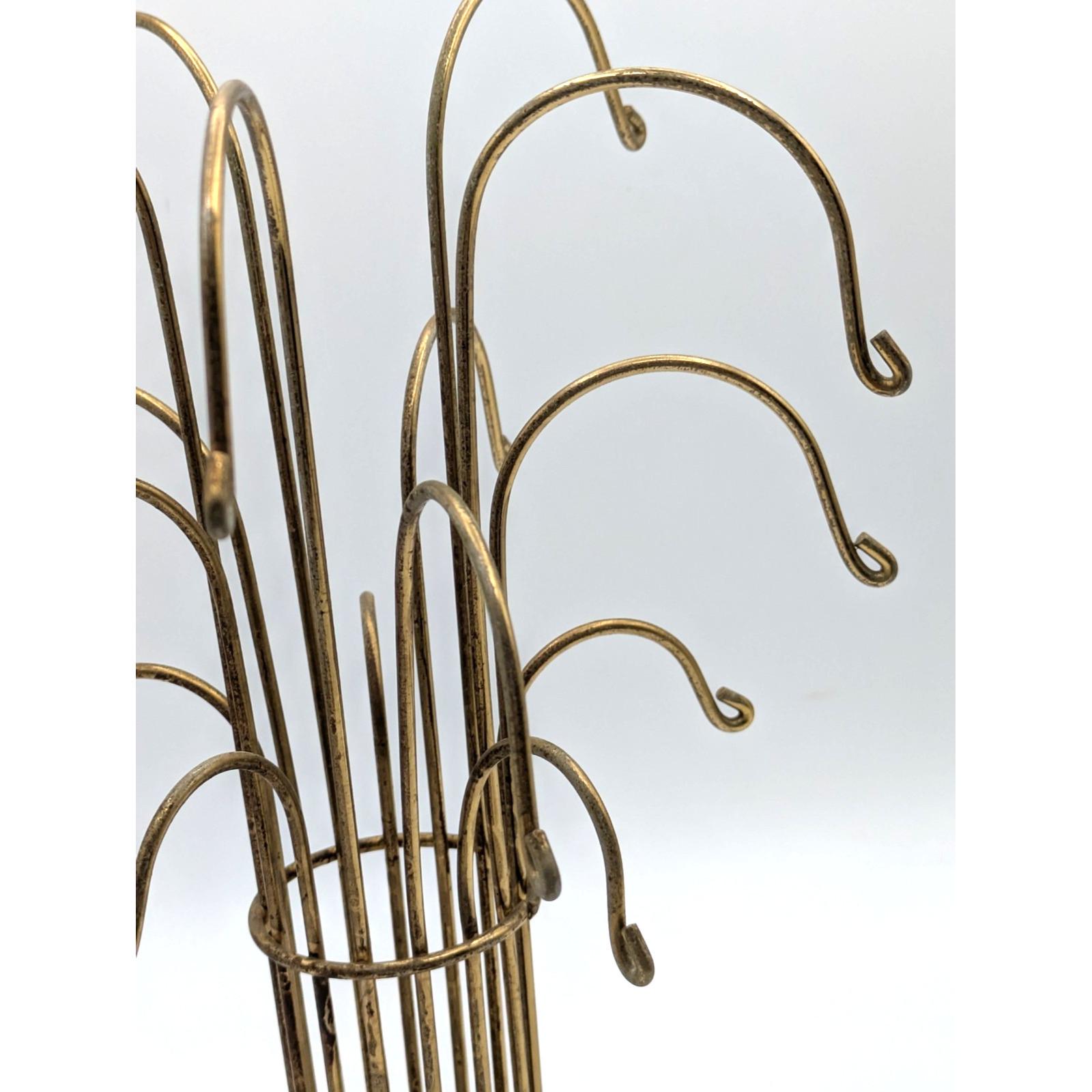 15 Arm Antique Lamp Harp Crystal Display Hanger Gold Tone Ornament ...