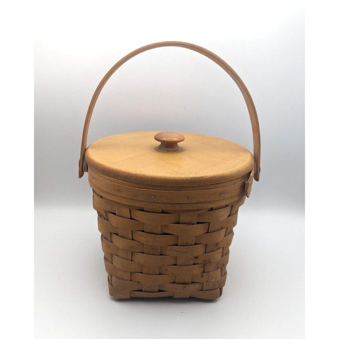 Longaberger Measuring Basket With Liner Lid Handle 1996 Ice Bucket ...