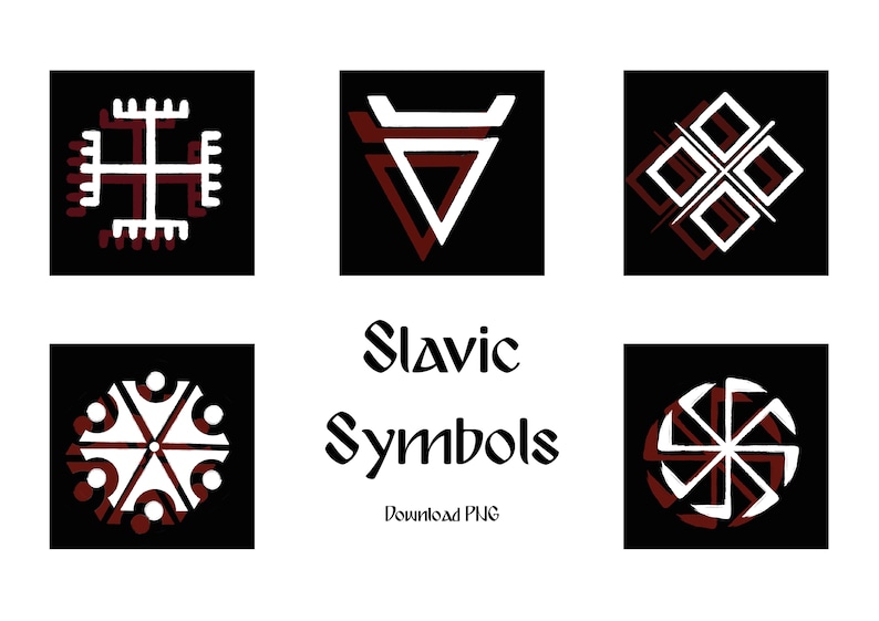 Slavic Pagan Symbols Slav Myth Home Decor Occult Wallart Download Png ...