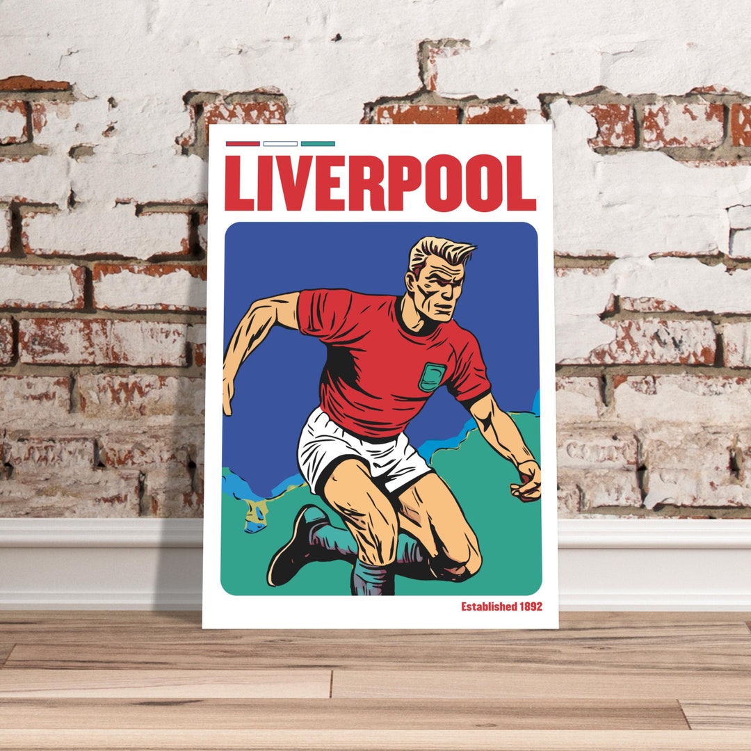 Liverpool - Retro Style Advertising Poster - Vintage Illustration ...