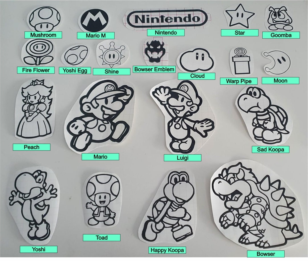 Mario Vinyl Adhesive Transfer - Etsy
