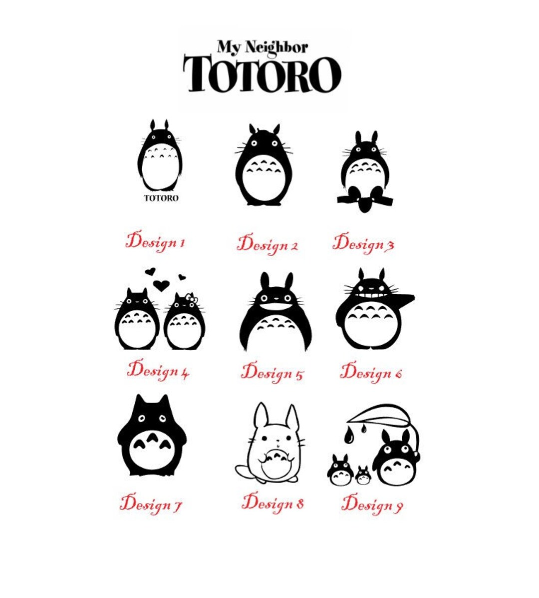 Totoro Vinyl Adhesive Transfer - Etsy