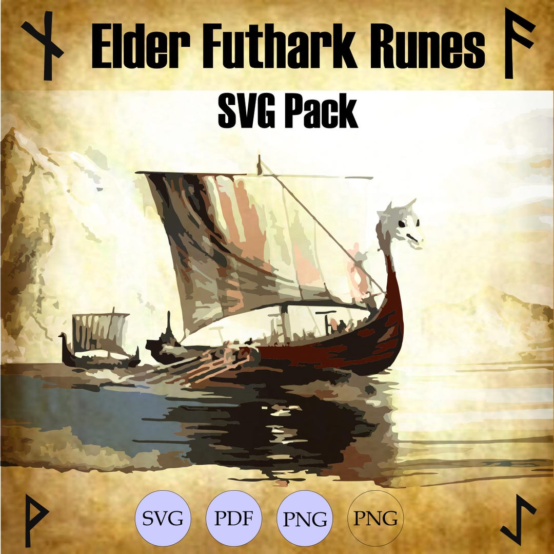 Viking Runes Elder Futhark - Svg, Png, Pdf, Png No Background - Etsy