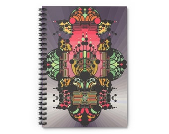 Futuristic Female Robot Spiral Notebook Artistic Sci-fi Journal for ...